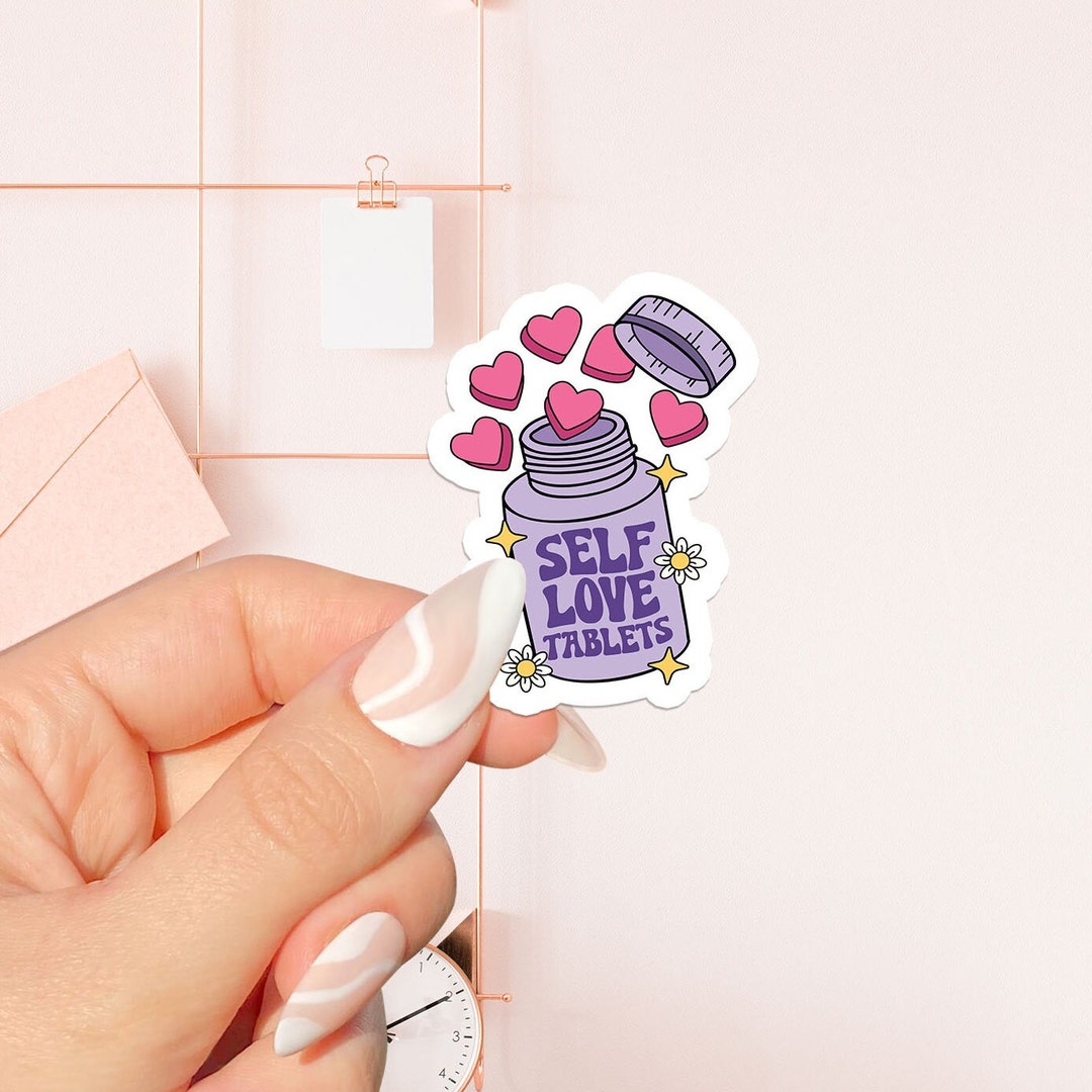 Self Love Tablets Sticker , Bookish Sticker , Book Lover Gift , Bookish ...