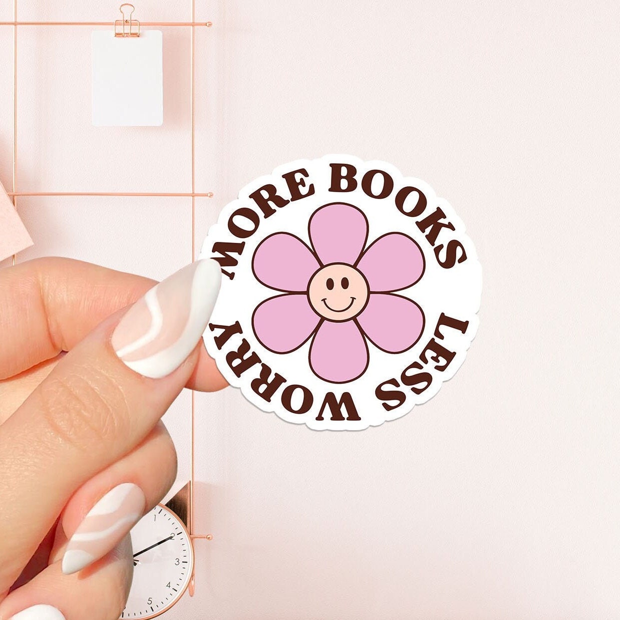 More Book Less Worry Sticker Bookish Sticker Book Lover - Etsy