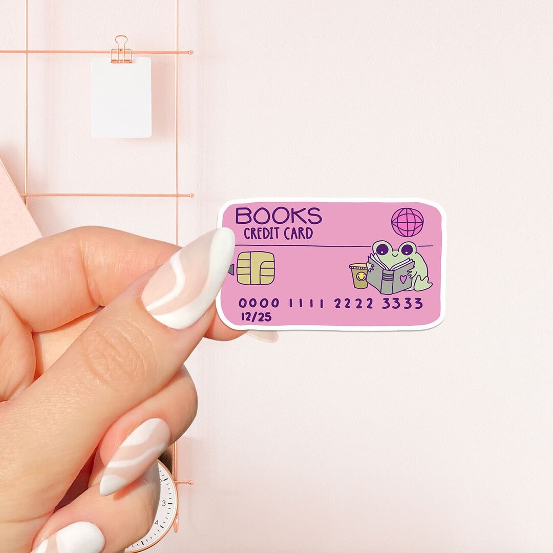 Book Credit Card Sticker, Bookish Sticker, Book Lover Gift, Bookish ...