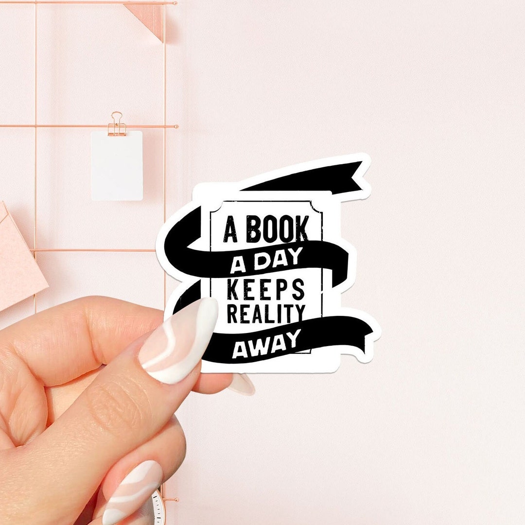 A Book a Day Sticker, Bookish Sticker, Book Lover Gift, Bookish Merch ...