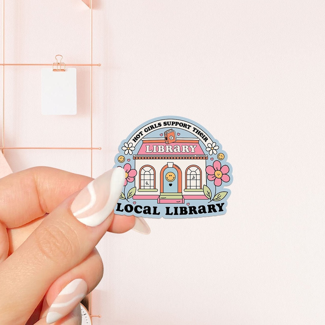 Local Library Sticker, Bookish Sticker, Book Lover Gift, Bookish Merch ...
