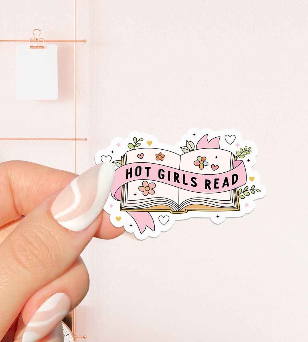 Hot Girls Read Sticker, Bookish Sticker, Book Lover Gift, Bookish Merch ...