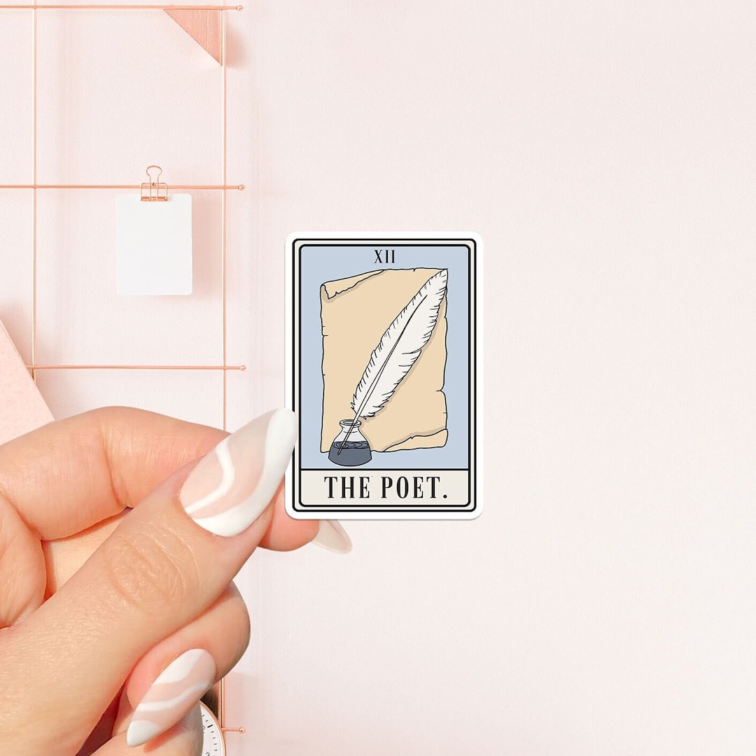 The Poet Sticker, Bookish Sticker, Book Lover Gift, Bookish Merch ...