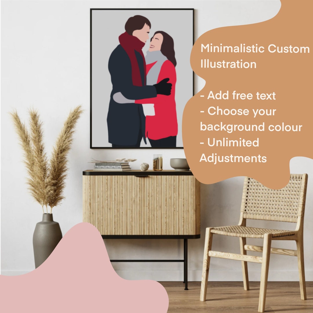 Minimalistic Faceless Custom Illustration - Etsy