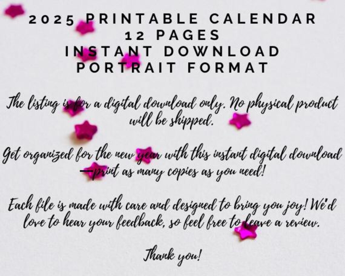 Printable 2025 Calendars Portrait Business, Printable 2025 Calendar ...