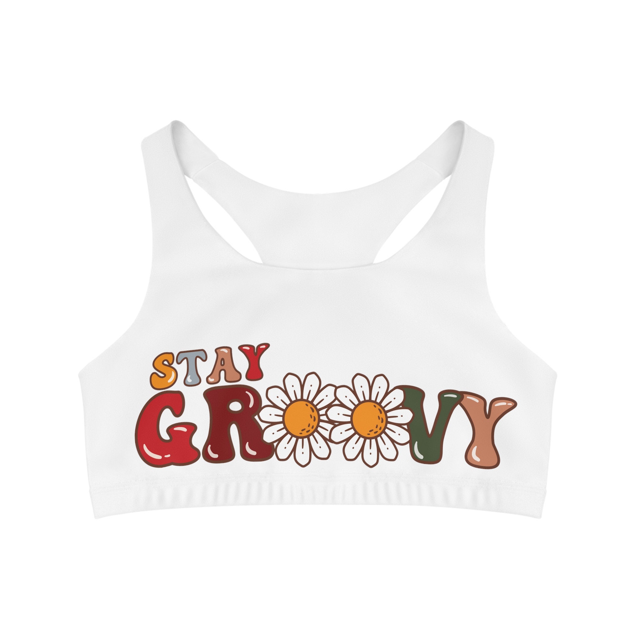 Stay Groovy Seamless Sports Bra - Etsy