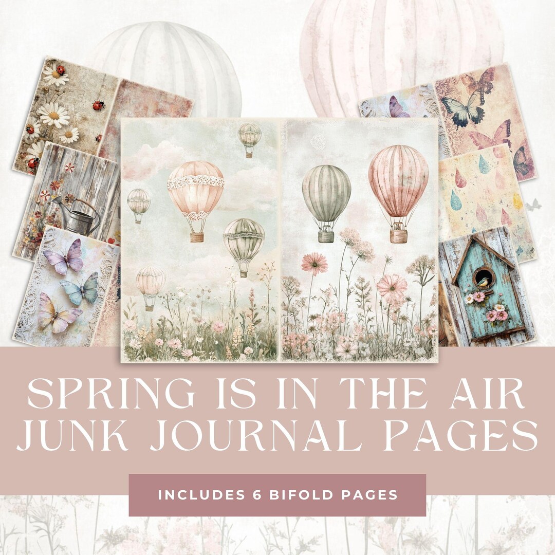 Spring Bifold Paper Pack Bundle, Shabby Chick Variety Junk Journal ...