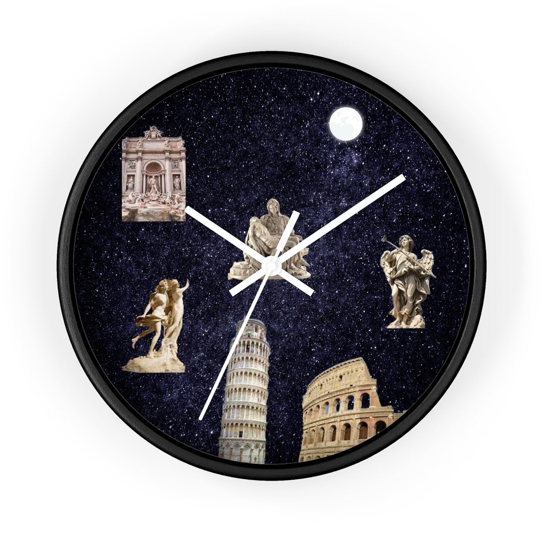 Roman Wall Clock Art Nouveau Wall Clock Art Lovers Clock Wooden Frame ...
