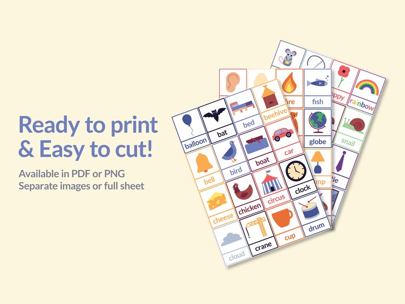 Printable Word Cards | Fashcards, English Learning for Kids ...
