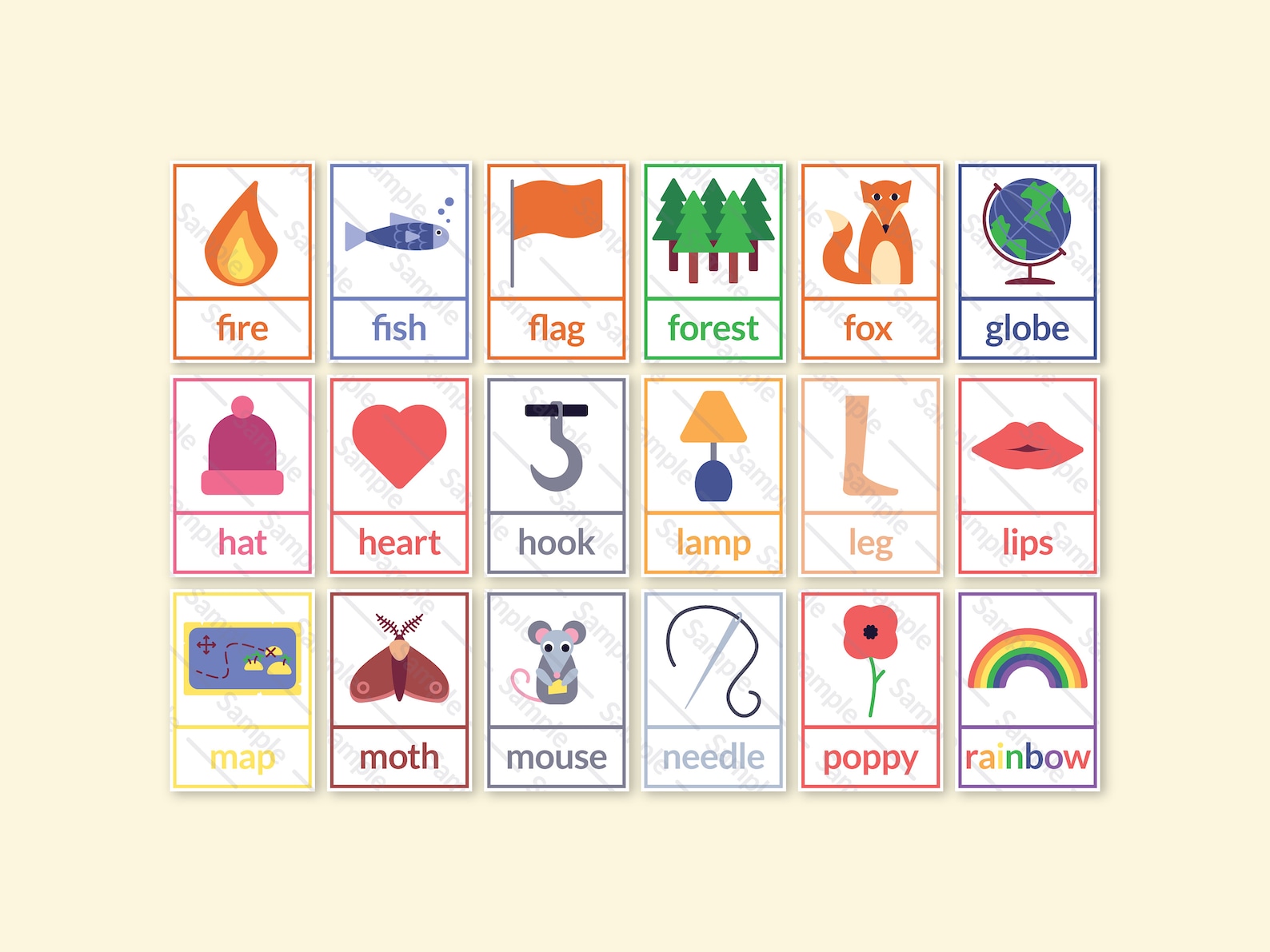 Printable Word Cards | Fashcards, English Learning for Kids ...