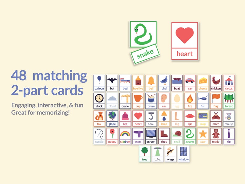 Printable Word Cards | Fashcards, English Learning for Kids ...