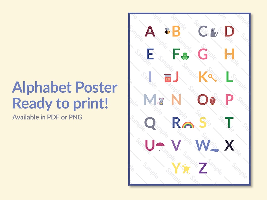 Printable Alphabet Poster | English Learning for Kids, Homeschooling ...