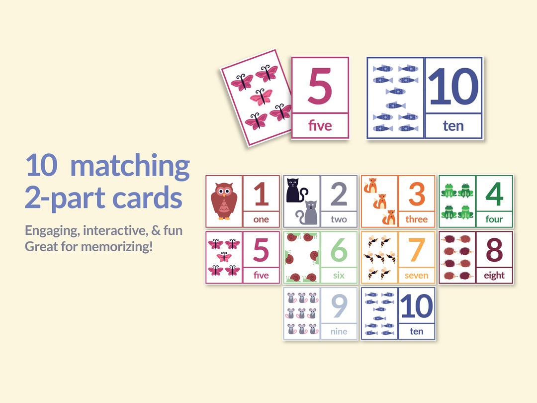 Printable Number Cards | Fashcards, Learning Numbers for Kids ...