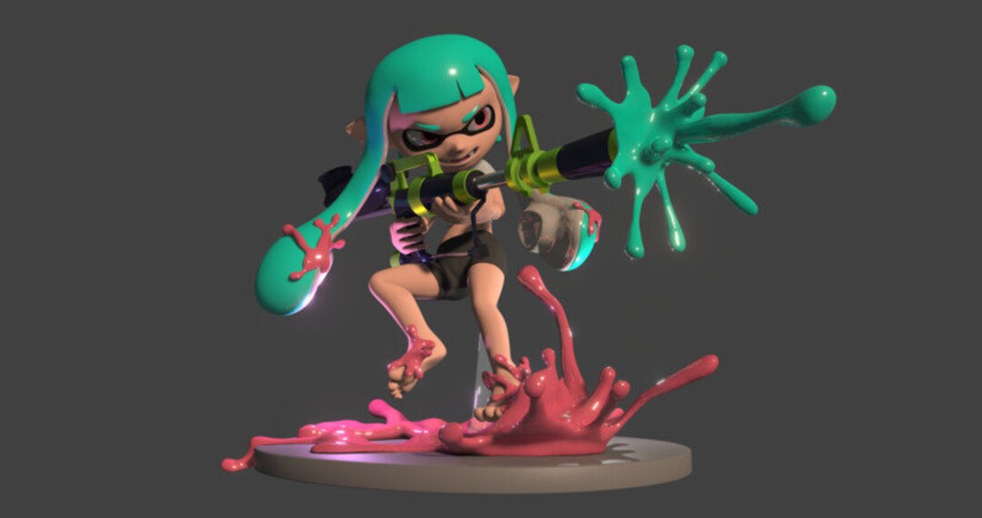 Splatoon Inkling Girl Figure Stl File,3dstl Model,stl,3d Printer Model ...