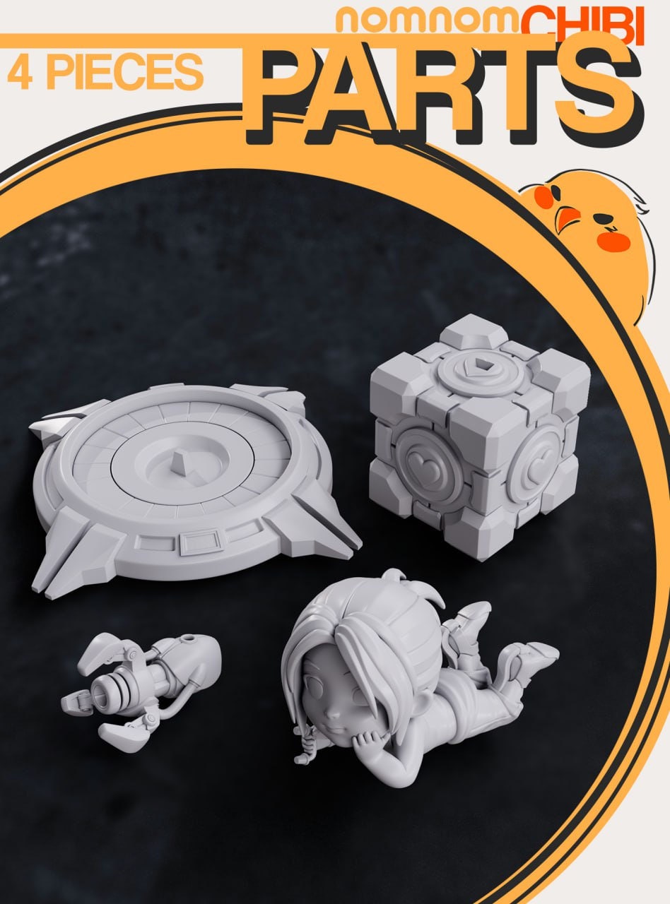 Chell 3D Stl Files 3D Printer Stl File3dstl Modelstl3d - Etsy