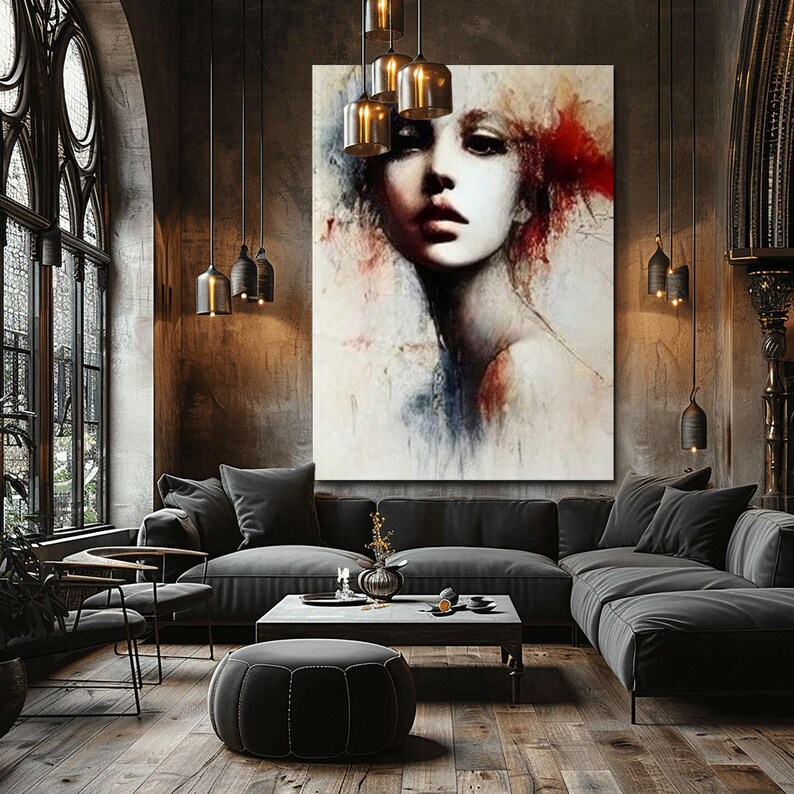 Stunning Woman Portrait Framed Canvas - Elegant Wall Art, Perfect Gift ...