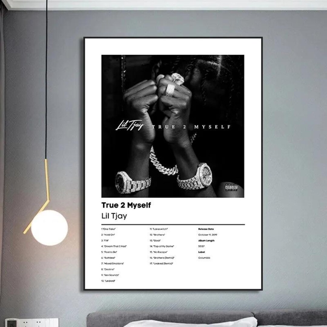 Lil Tjay True to Self Poster Hip Hop Album Poster Rap Music Decor Lil ...