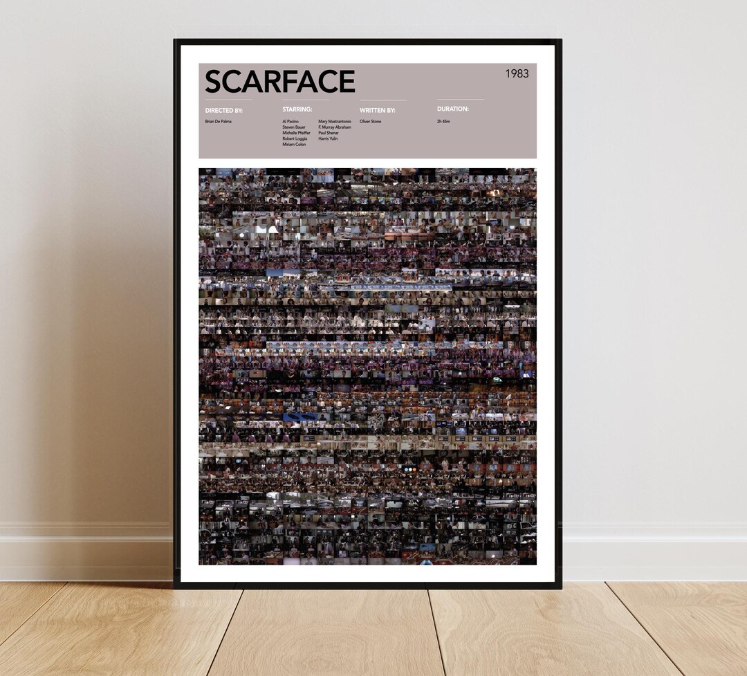 Scarface Film Frame Poster | Movie Art Print, Collector's Item - Etsy