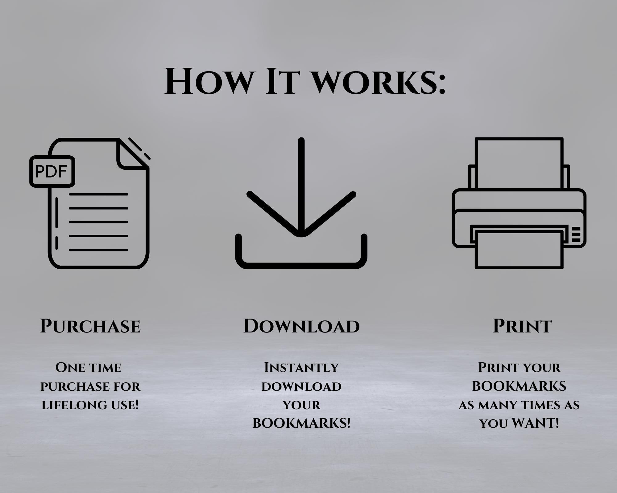 ACOTAR Printable Bookmarks - Etsy