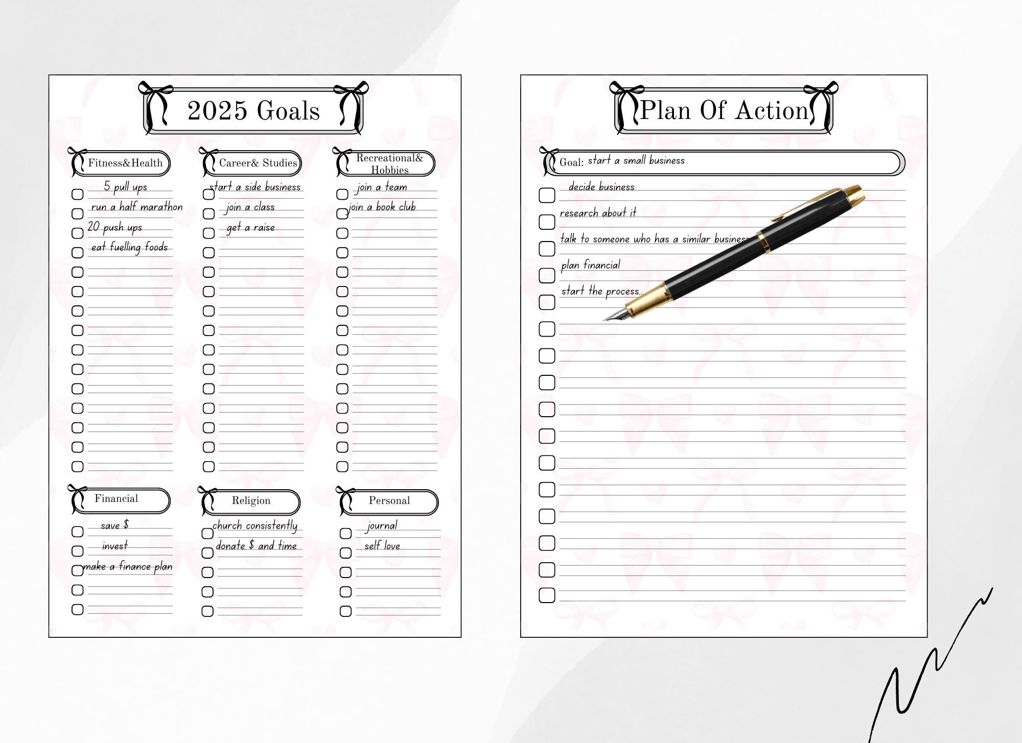 2025 GOAL PLANNING PRINTABLES - Etsy