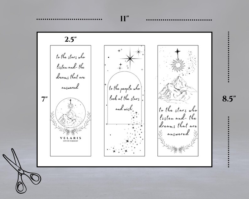 ACOTAR Printable Bookmarks - Etsy