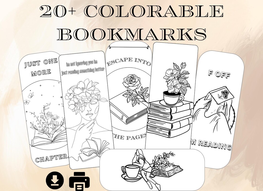 COLOURABLE BOOKMARKS | PRINTABLE | Printable Bookmarks Ready to Colour ...