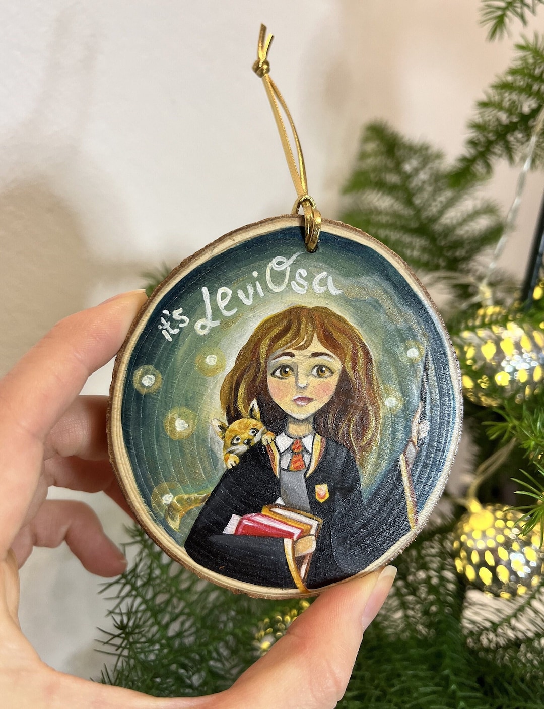 Hermione Granger Hogwarts Christmas Ornament, Tree Decoration, Wood ...
