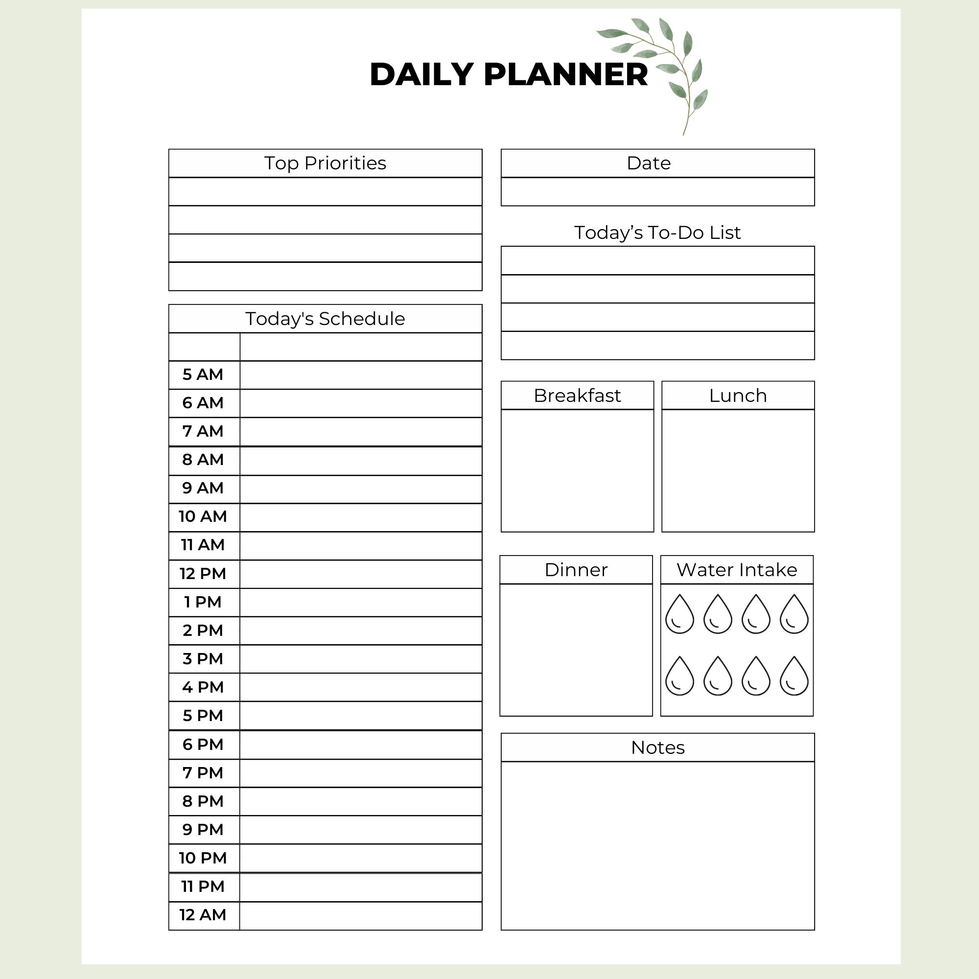 Printable Planner - Daily, Weekly, Monthly - Etsy