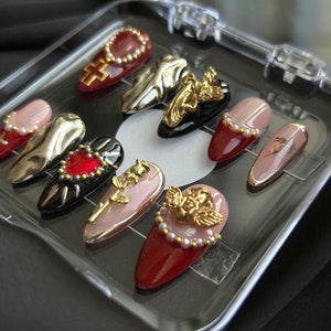 Catholic Religious Press on Nails | Church Motifs With Angels, Cross ...