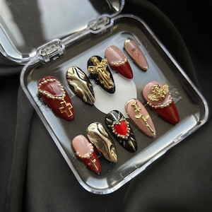 Catholic Religious Press on Nails | Church Motifs With Angels, Cross ...