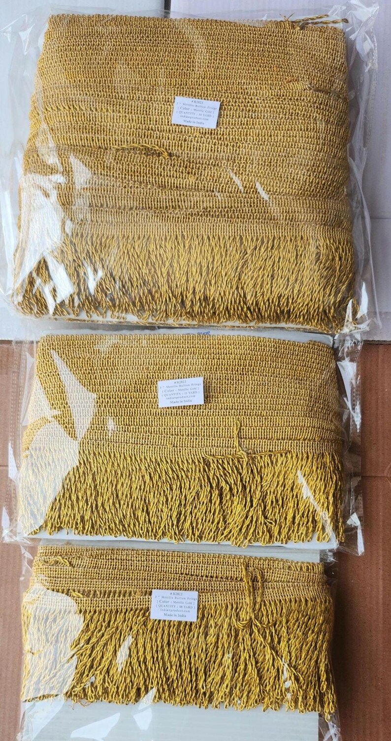 3" Metallic Gold Bullion Fringe (sold by the Yard) - Etsy