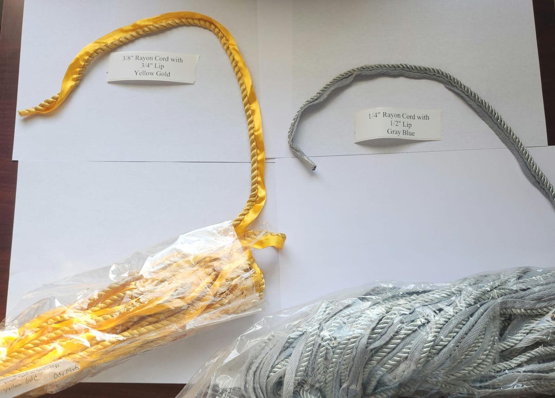 Rayon Cord With Lip (assorted Colors & Sizes)(sold by the Yard) - Etsy