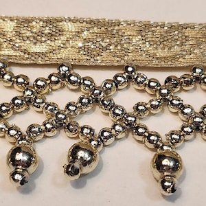 2.5" Gold Beaded Fringe With Gold Lace (sold by the Yard) - Etsy