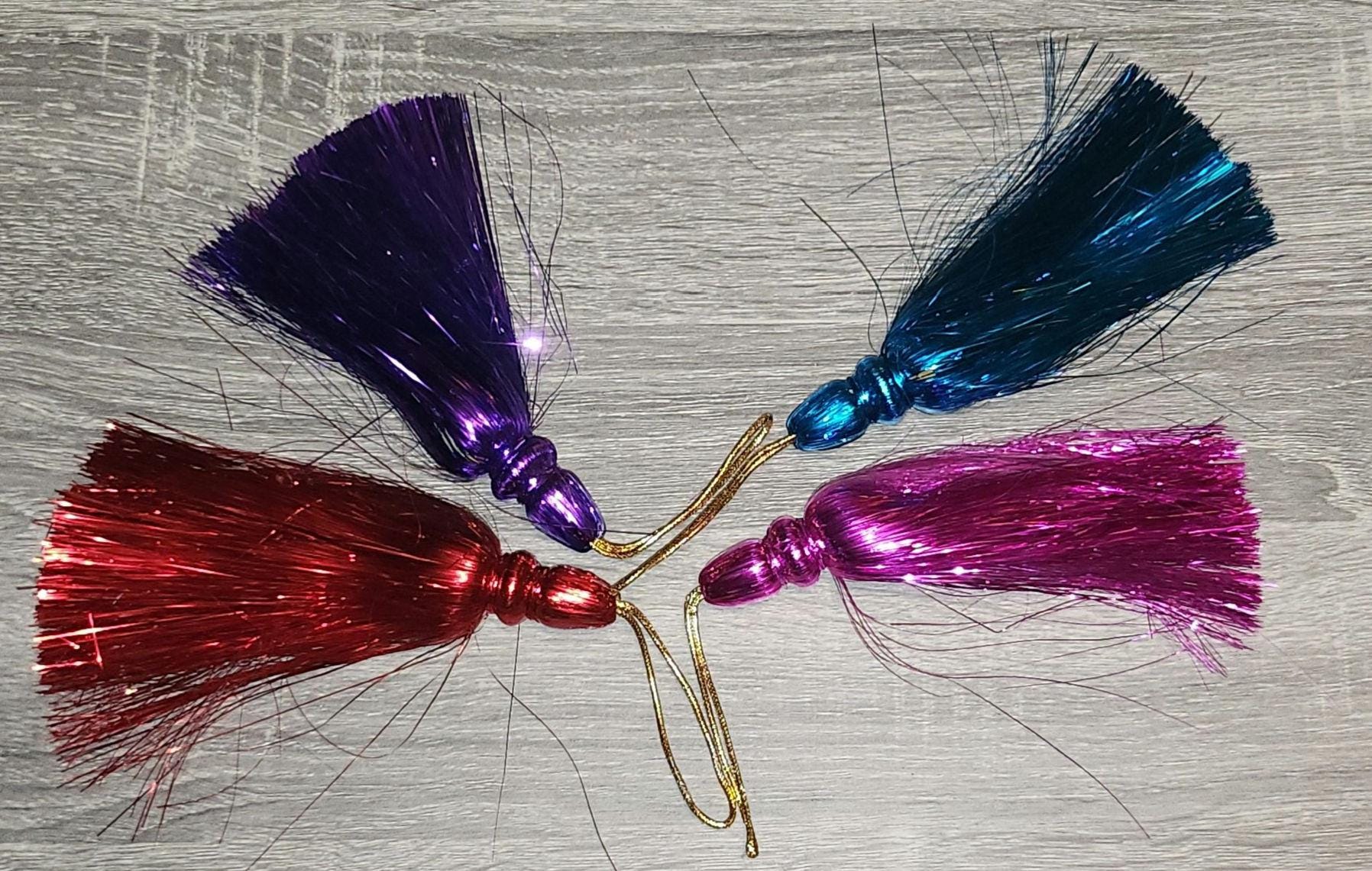 6" Metallic Tinsel Tassels (sold as Packs of 2)[assorted Colors] - Etsy