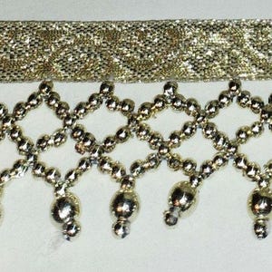 2.5" Gold Beaded Fringe With Gold Lace (sold by the Yard) - Etsy