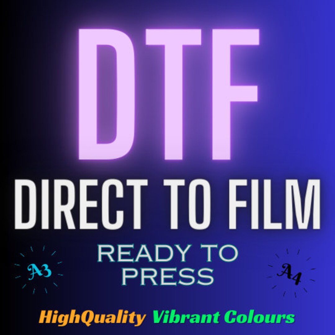 DTF Transfer Sheet. A3 Sheet A4 Sheet Custom Dtf. Ready to Heat Press ...