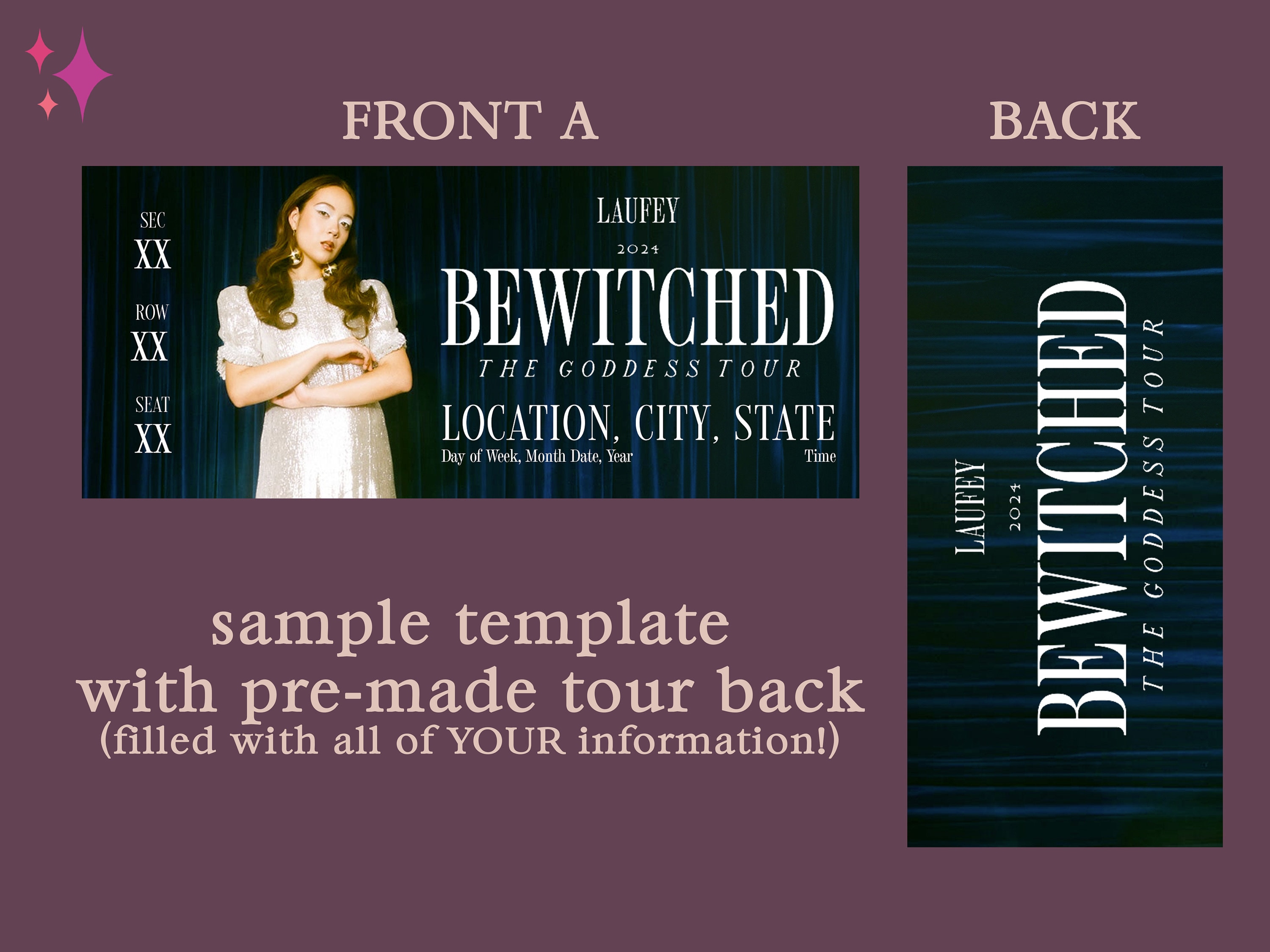 Physical Custom Laufey Bewitched Goddess Tour Personalized ...