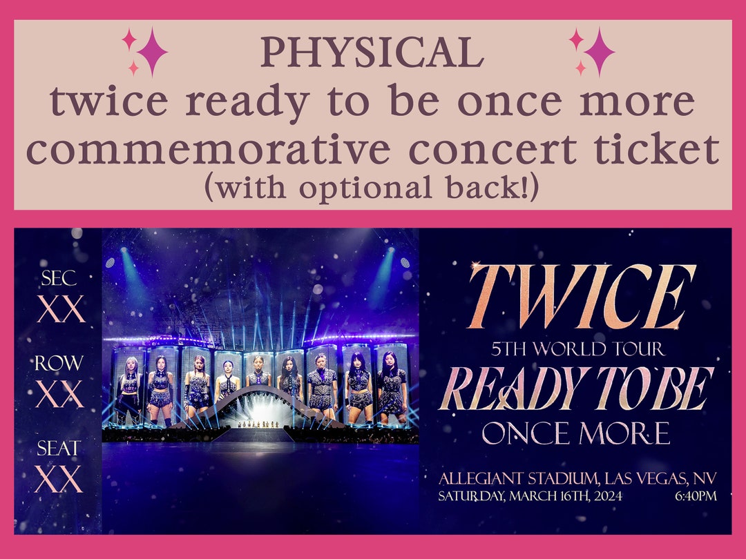 Physical Custom TWICE Ready to Be Once More Tour in Las Vegas Personalized Commemorative ...