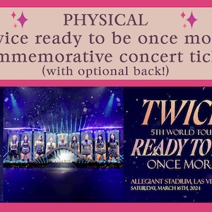 Physical Custom TWICE Ready to Be Once More Tour in Las Vegas Personalized Commemorative ...