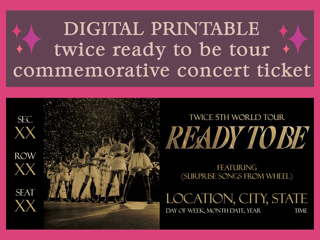 Digital Printable Custom TWICE Ready to Be Tour Commemorative Concert ...