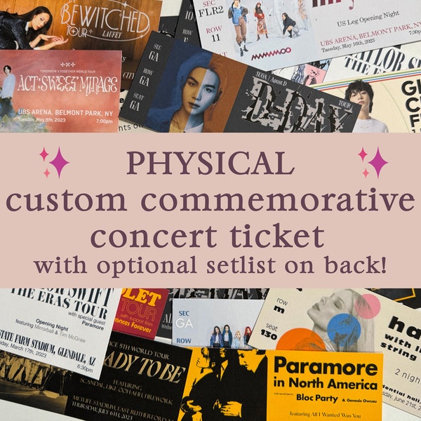 Kpop Ticket - Etsy