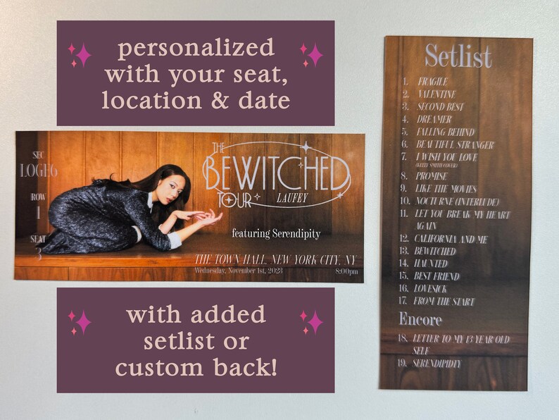Physical Custom Laufey Bewitched Tour Personalized Commemorative ...