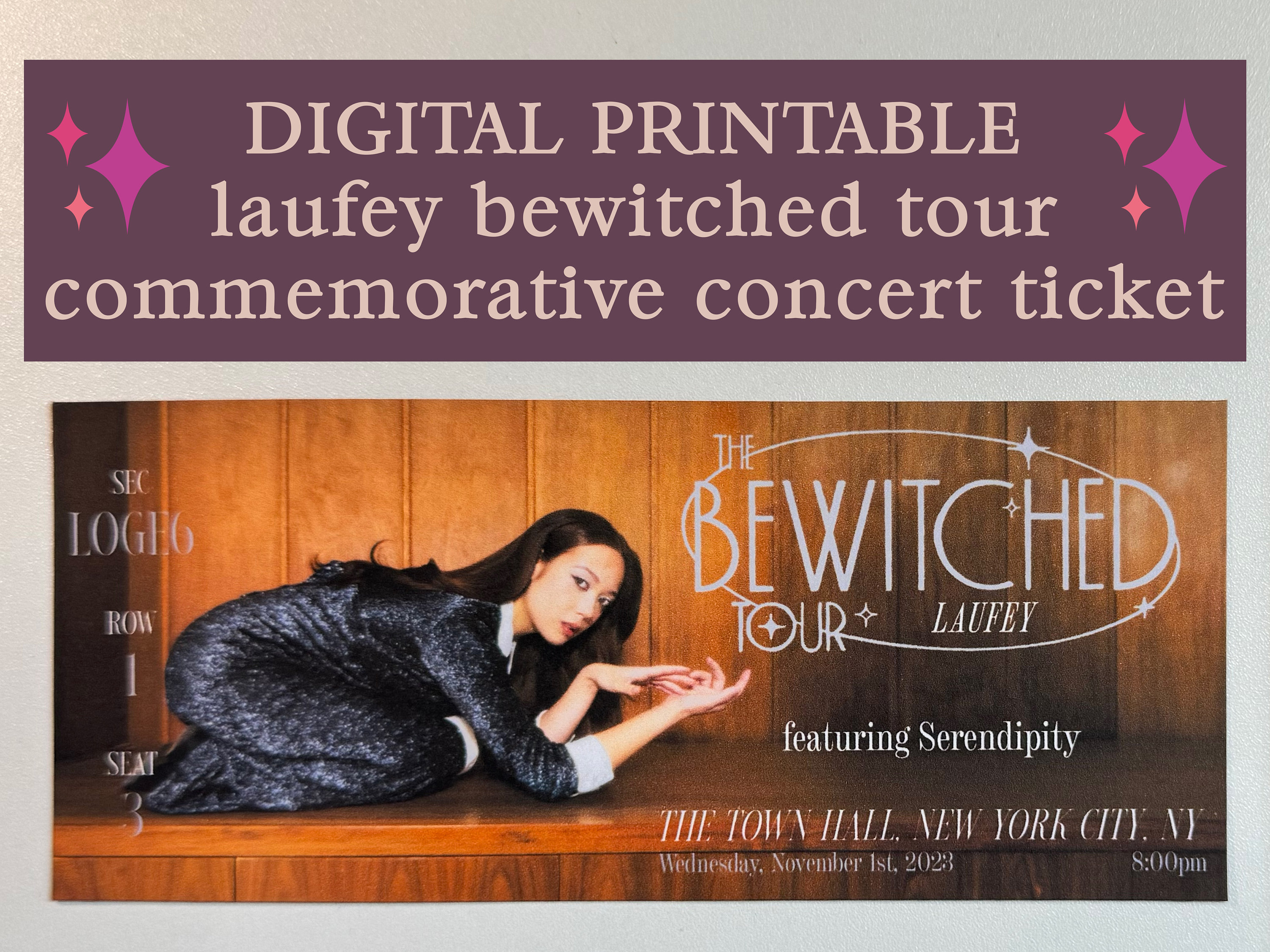 Digital Printable Custom Laufey Bewitched Tour Commemorative Concert ...