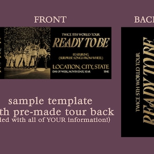 Physical Custom TWICE Ready to Be Tour Personalized Commemorative ...