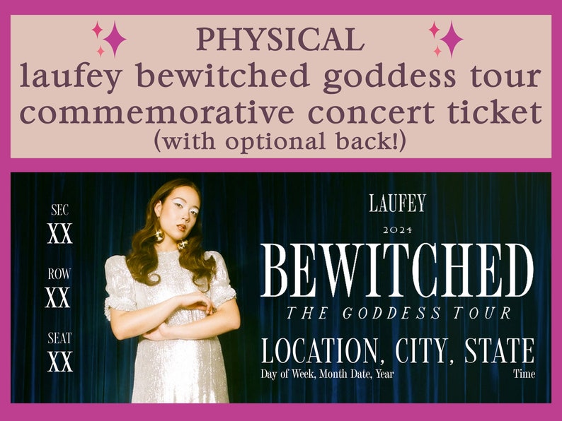 Physical Custom Laufey Bewitched Goddess Tour Personalized ...