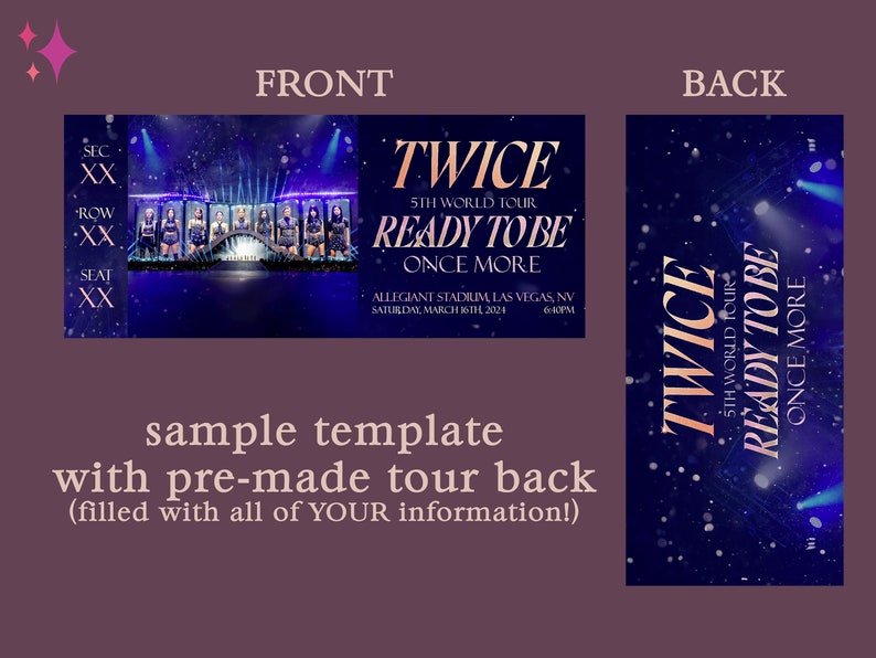 Physical Custom TWICE Ready to Be Once More Tour in Las Vegas ...