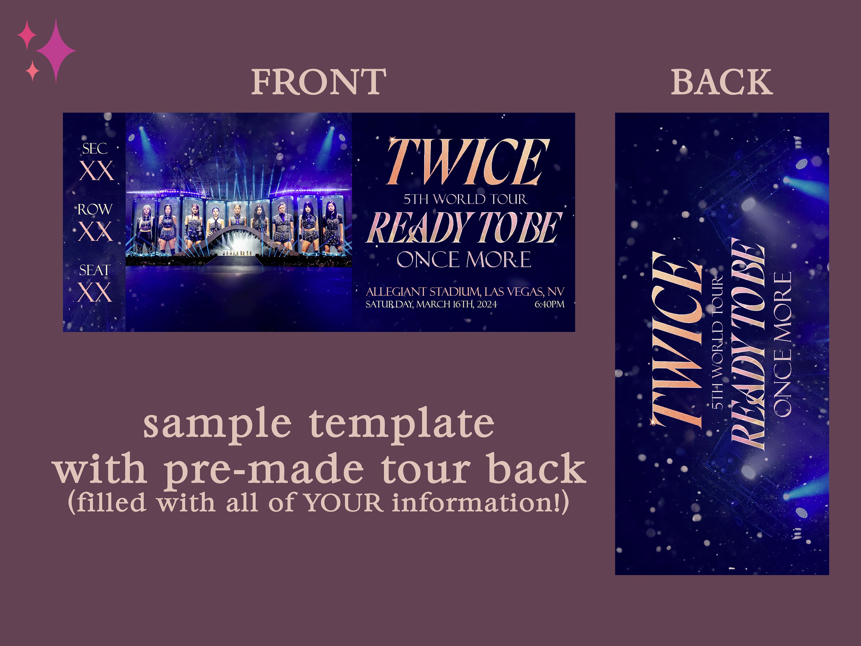 Physical Custom TWICE Ready to Be Once More Tour in Las Vegas ...