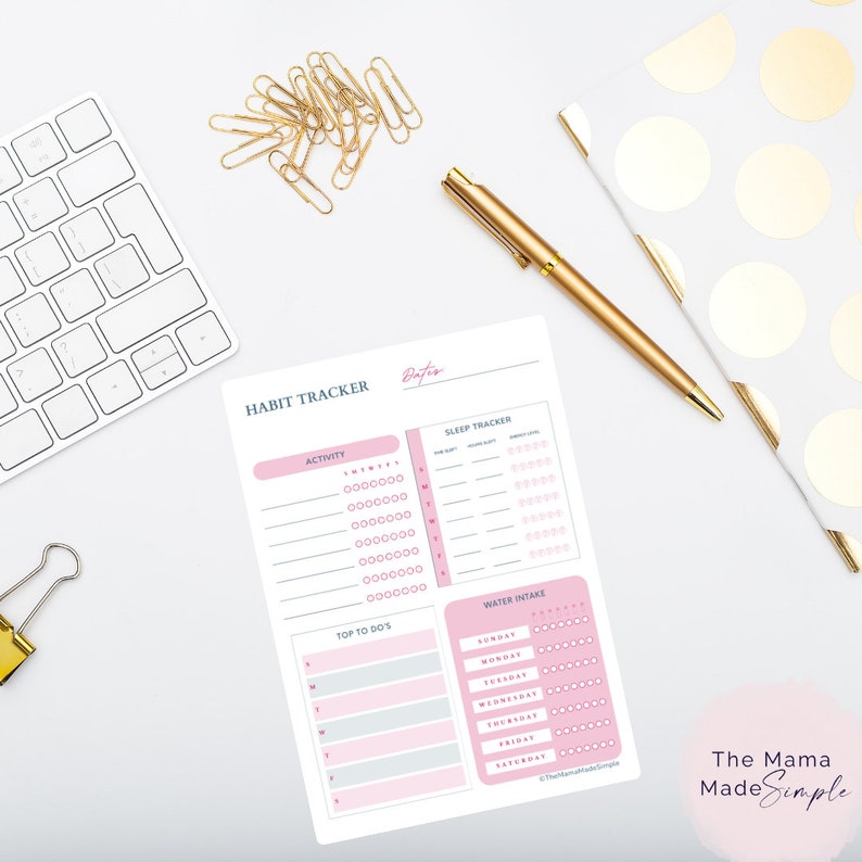 Habit Tracker Printable | Instant Download | Digital File | Mom Hack ...