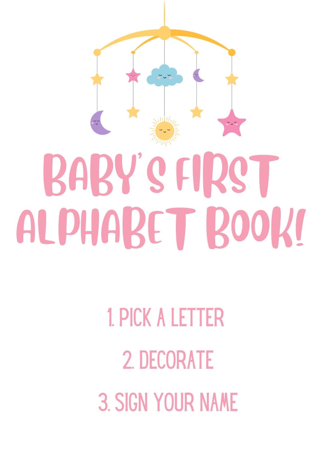 Baby’s First Alphabet Book Template - Etsy
