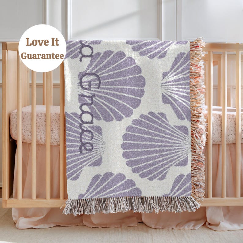 Personalized Baby Blanket, Girls Ocean Nursery Decorations, Customized ...